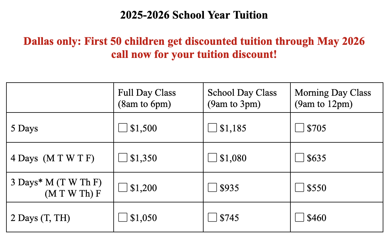 Tuition Schedule_Dallas- – Bright Minds Preschool